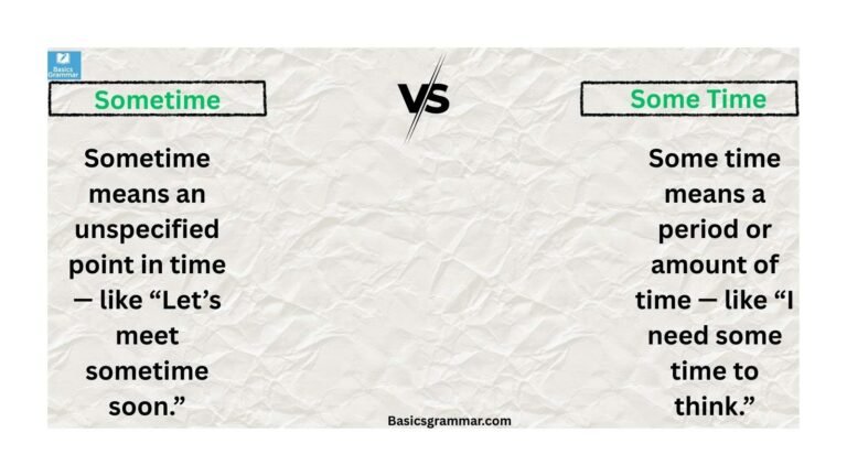 Sometime or Some Time – Which One Is Correct? - Basicsgrammar.com